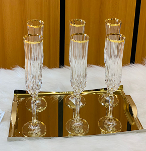 2M Glass Set - Opera Tall Gold (6 pcs)